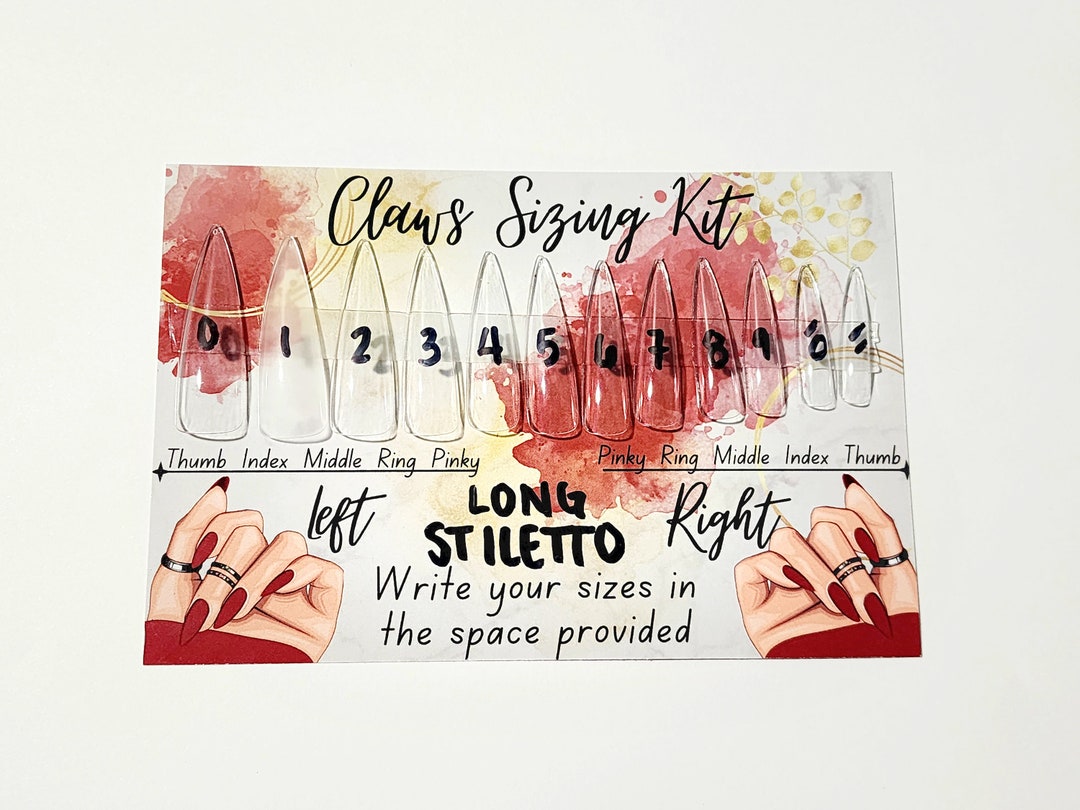 Outlaw Claws Sizing Kit - Press on Nail Sizing Kits - Etsy