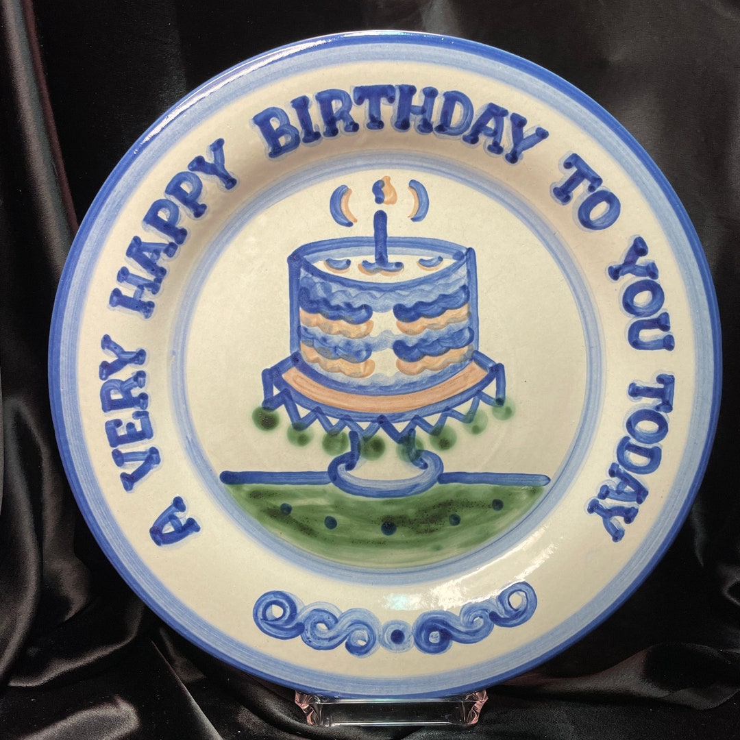 M. A. Hadley Birthday Cake Plate Louisville, Kentucky 4th Q. 20th C. - Etsy