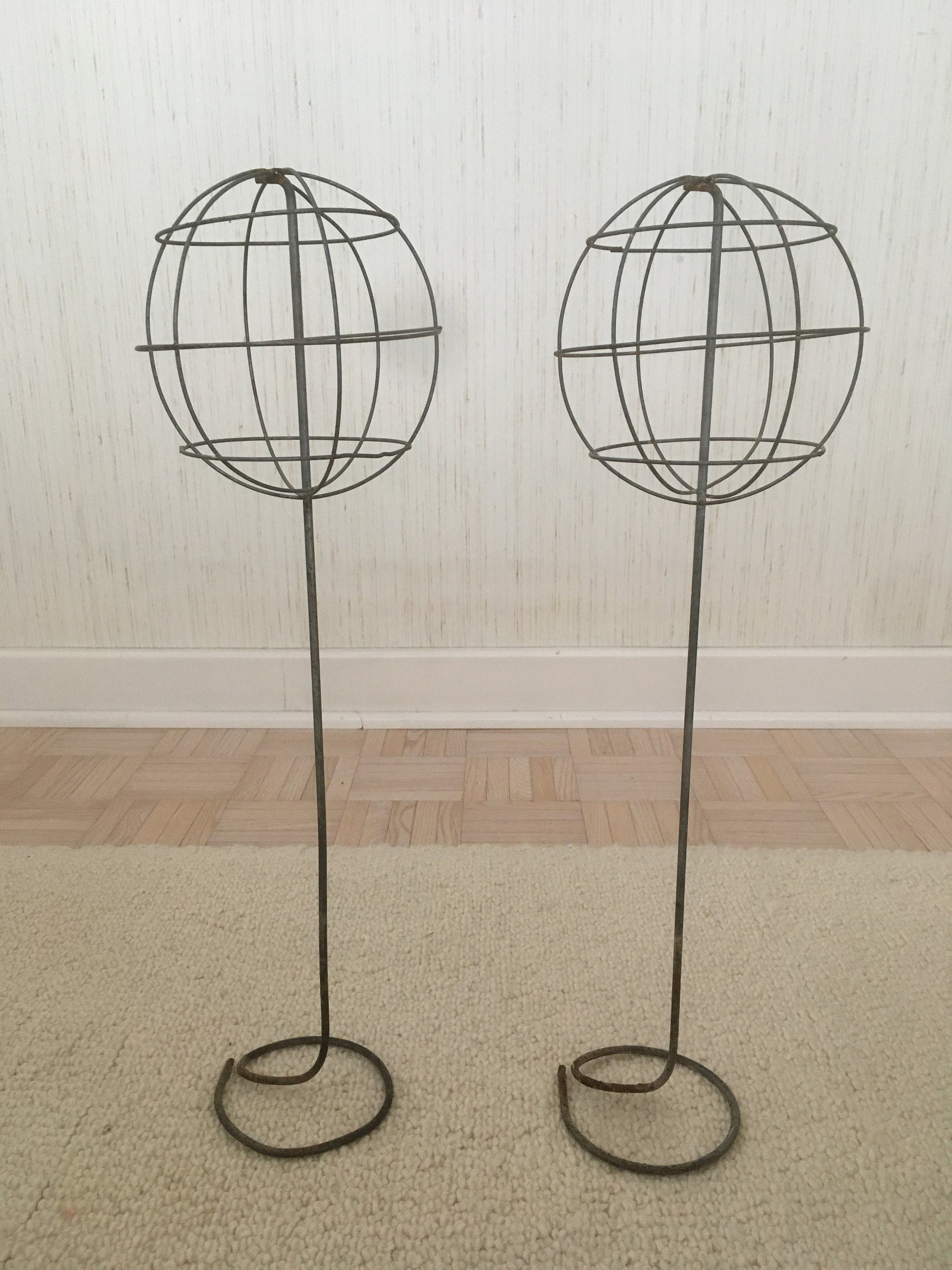 Wire Hat Stands A Pair Mid 20th C. - Etsy New Zealand