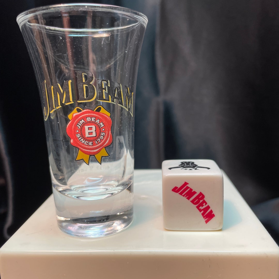 Jim Beam Shot Glass and Game Cube - Late 20th C. - Etsy