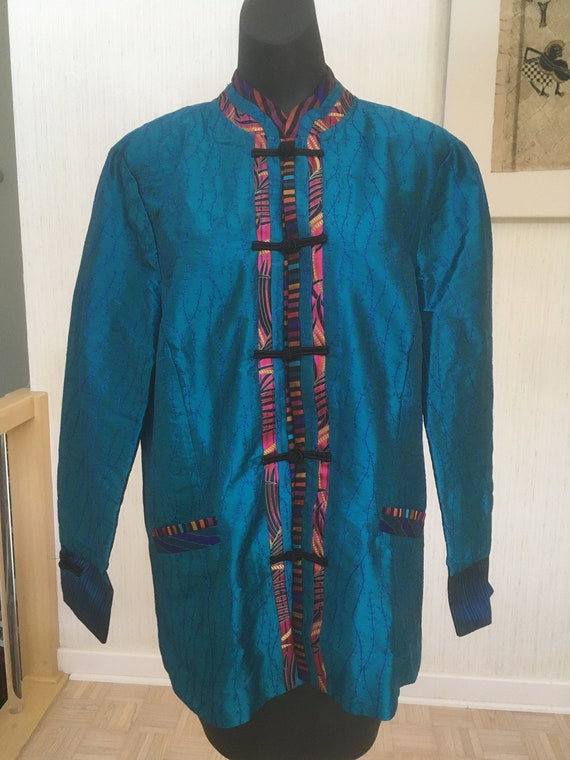 Asian inspired silk jacket - Gem
