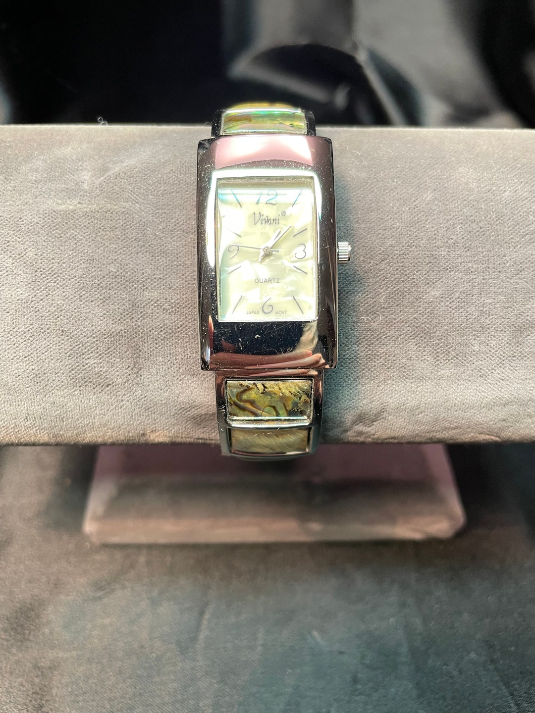 Vivani Cuff Bracelet Watch - K977 - Accutime Watch Corp - C. 1980s - Etsy