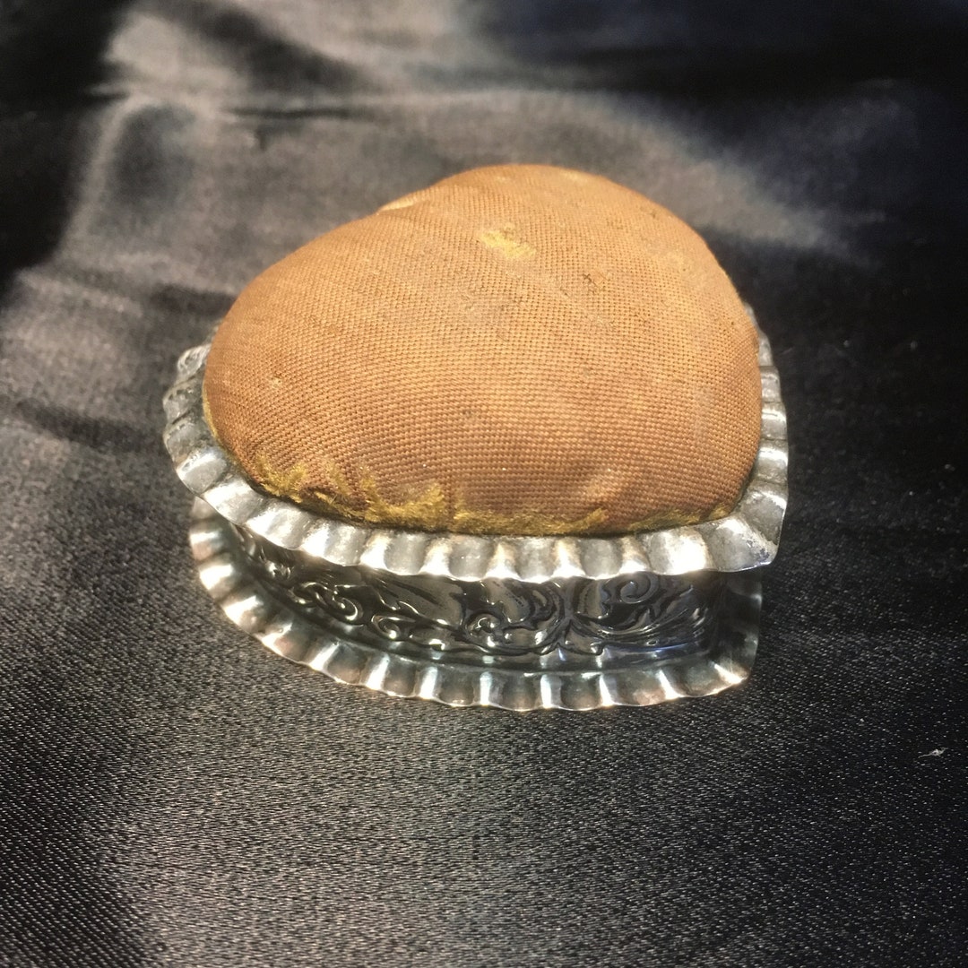 Victorian Sterling Pin Cushion/box - Antique C. 1891 - Etsy UK