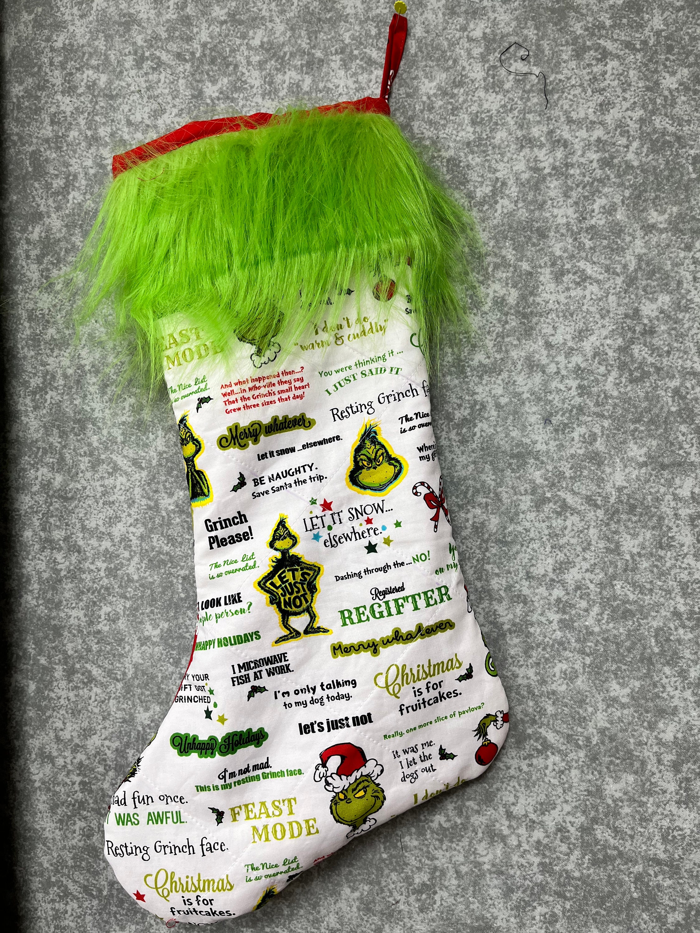 Gorgeously Ugly Grinch Christmas Stocking - Etsy