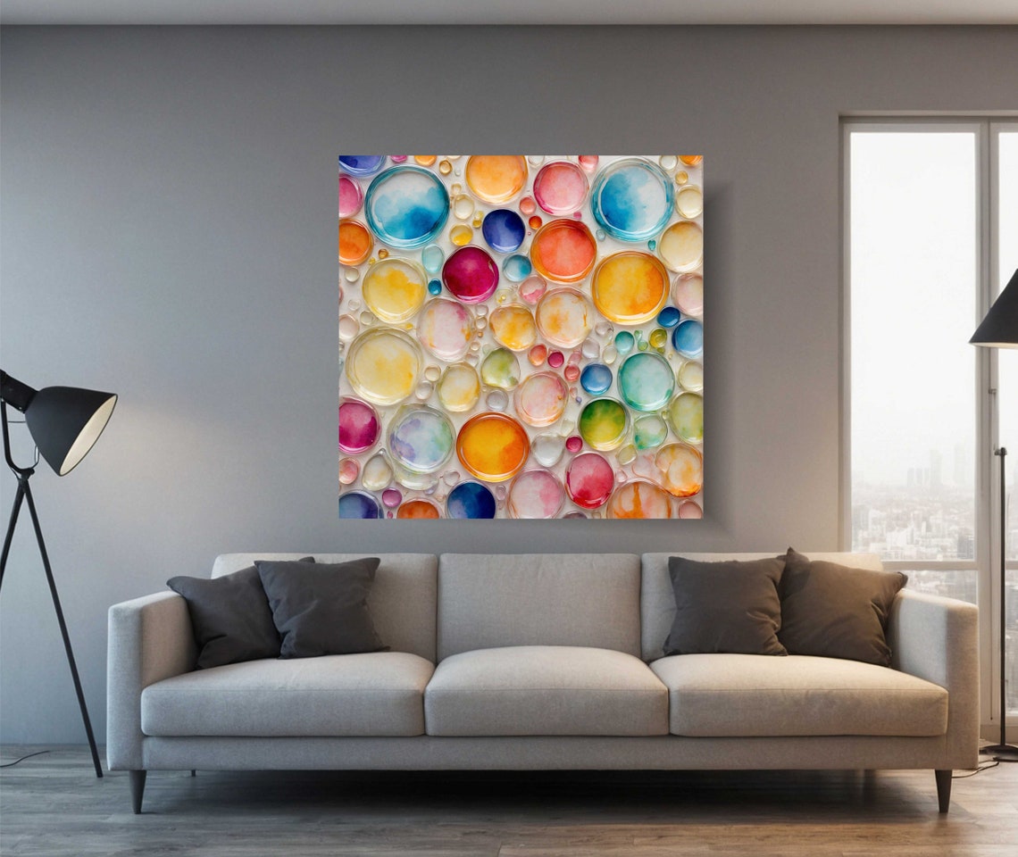 Abstract, Bubbles, Watercolor Print, Large Wall Paintings, Digital ...