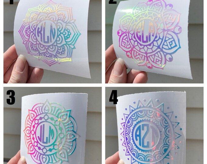 Mandala Monogram Decal | Yeti | Stanley | Tumbler | Laptop | Car ...