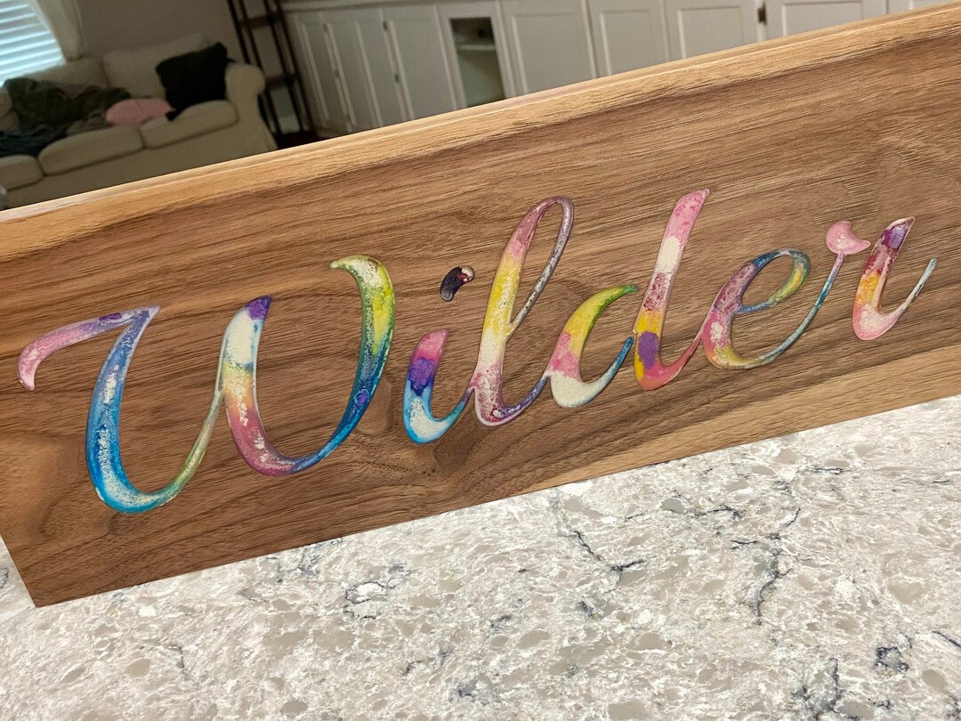 Custom Melted Crayon Name Sign | Teacher Appreciation | Anniversary ...