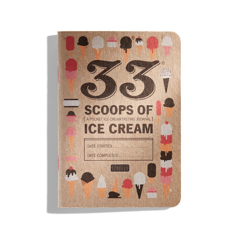 Original Ice Cream Journal - 33 Scoops of Ice Cream Notebook and Diary ...