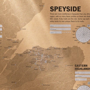 Single Malts of Scotland Whisky Tasting Map - Etsy