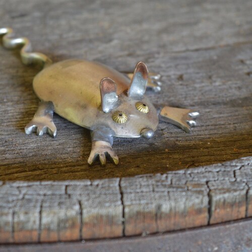 Spoon Mouse Silverware Sculpture Silver Plated Metal Copper - Etsy