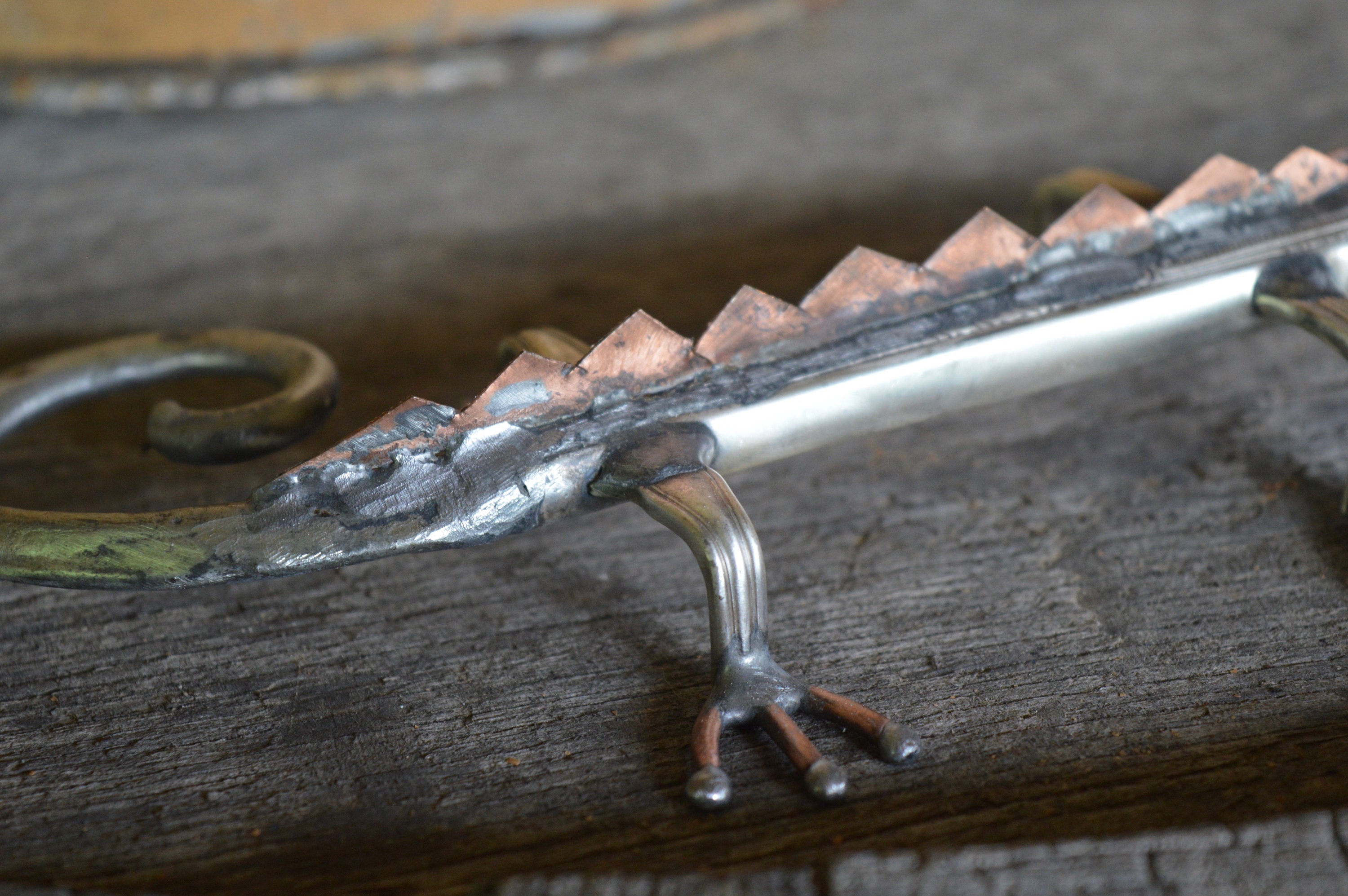Lizard Silveware Sculpture Vintage Silverplated Metal - Etsy