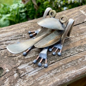 Spoon Frog Silverware Sculpture - Etsy
