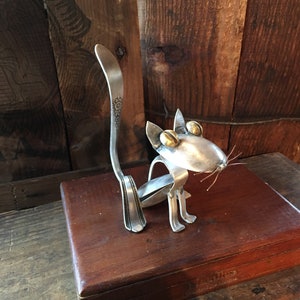 Spoon Cat Silverware Sculpture - Etsy