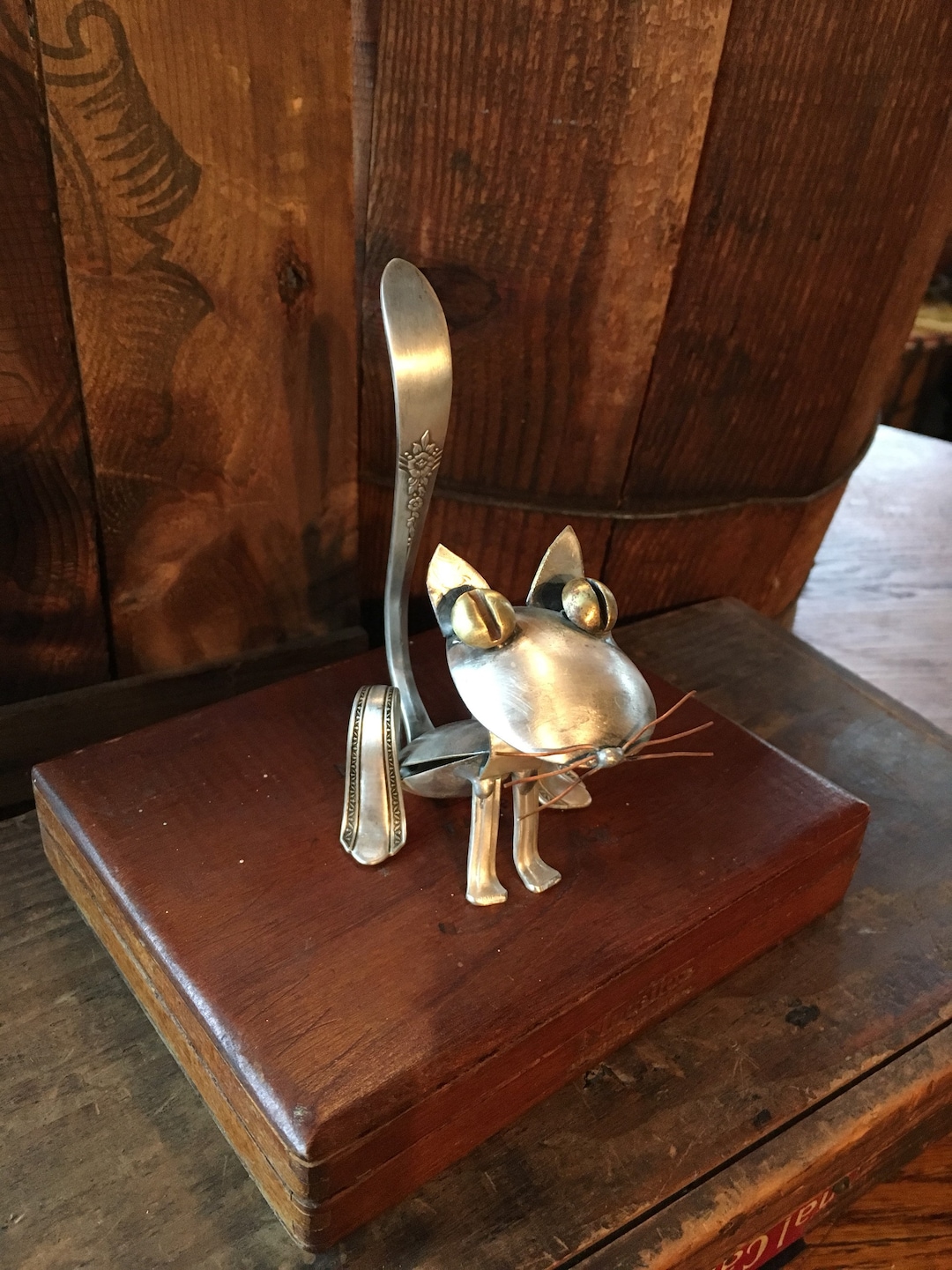 Spoon Cat Silverware Sculpture - Etsy
