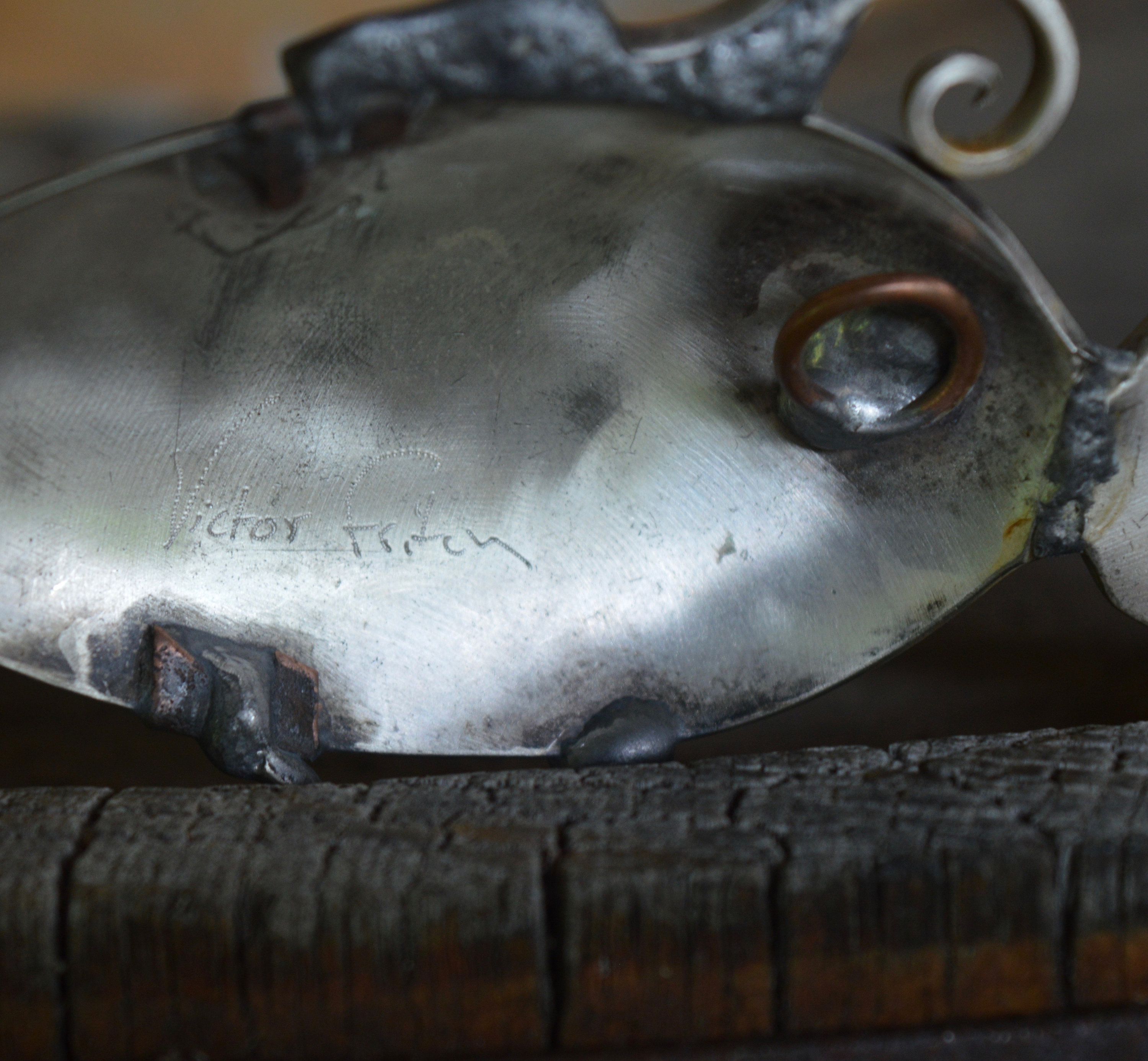 Spoon Fish Hanging Silverware Sculpture Metal Animal Handmade - Etsy