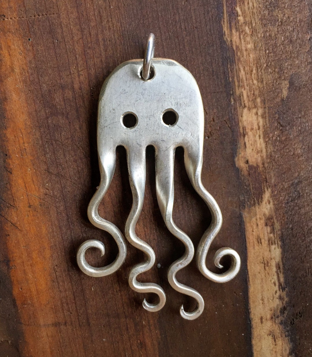 Fork Octopus Silver Pendant Silversmith Sculptures Welded Vintage Fork ...