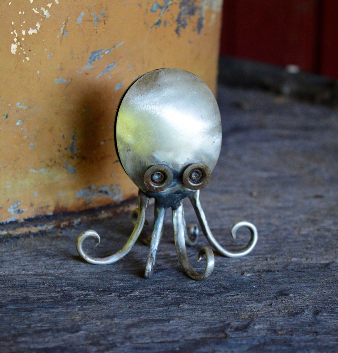 Spoon Octopus Silverware Small Sculpture Vintage Silver Fork and Spoon ...