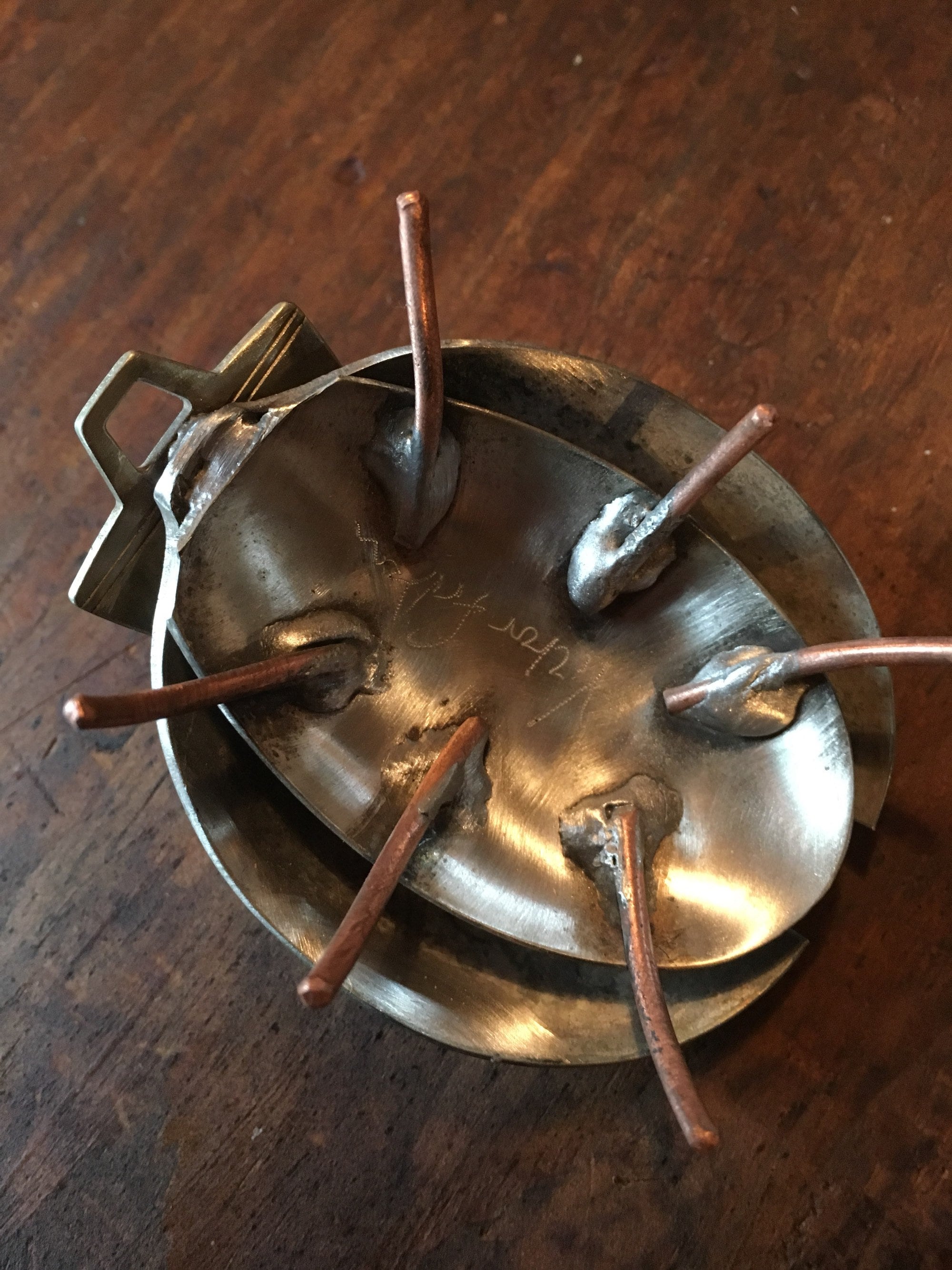 Spoon Ladybug Silverware Small Sculpture Silver Bug Spoon Metal Art ...