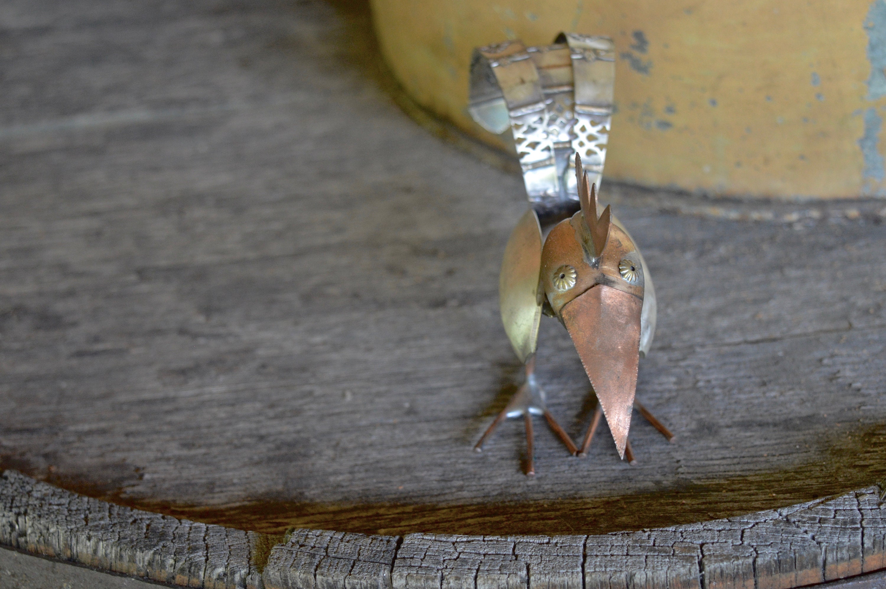 Spoon Rooster Silversmith Small Sculptures Farm Welded Garden Silver ...