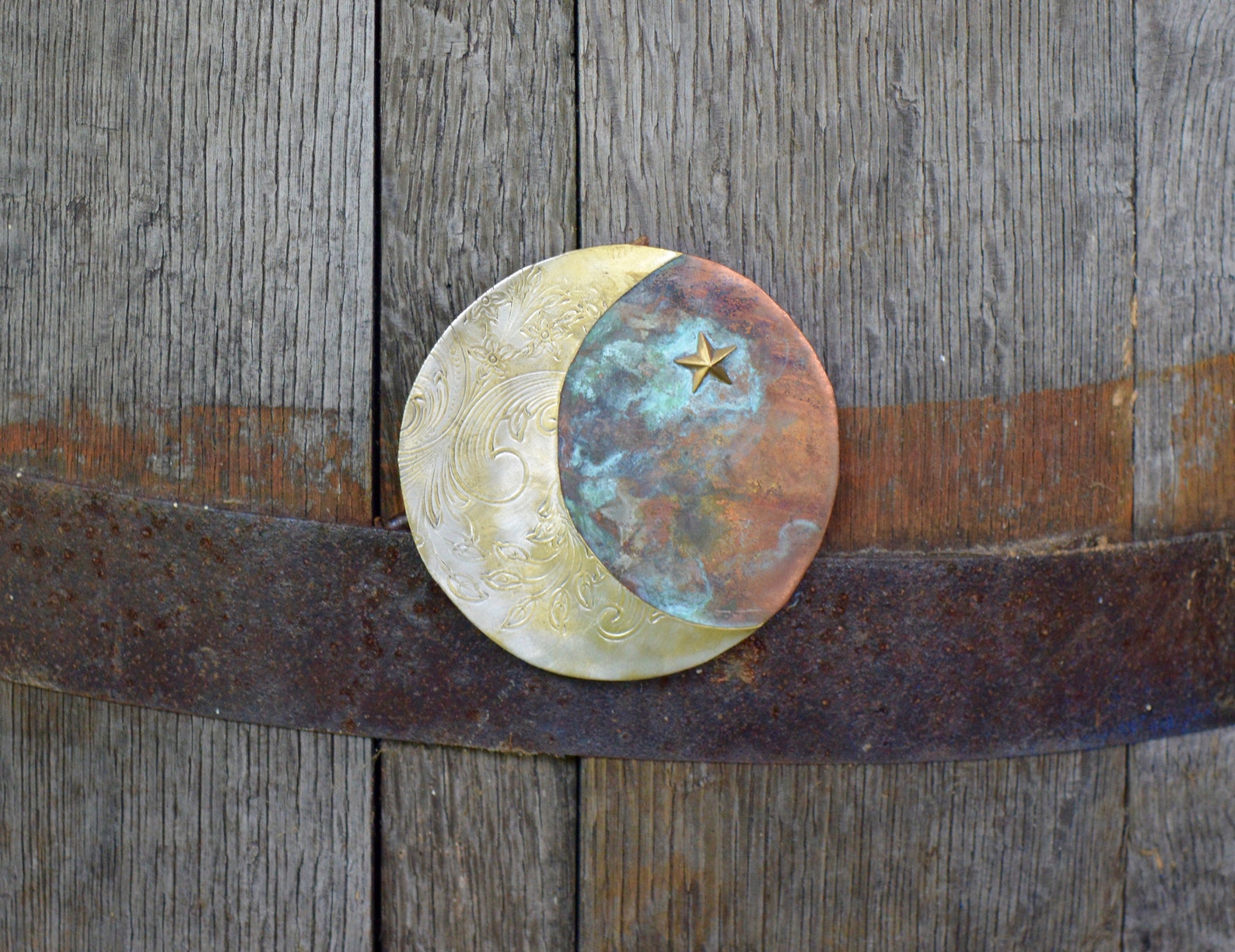 Moon Silverware Sculpture Vintage Silver Plated Tray Copper - Etsy