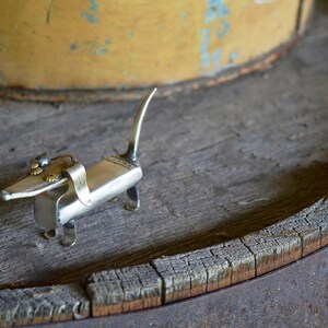 Dachshund Dog Silverware Art Small Sculpture Vintage Silverplated ...