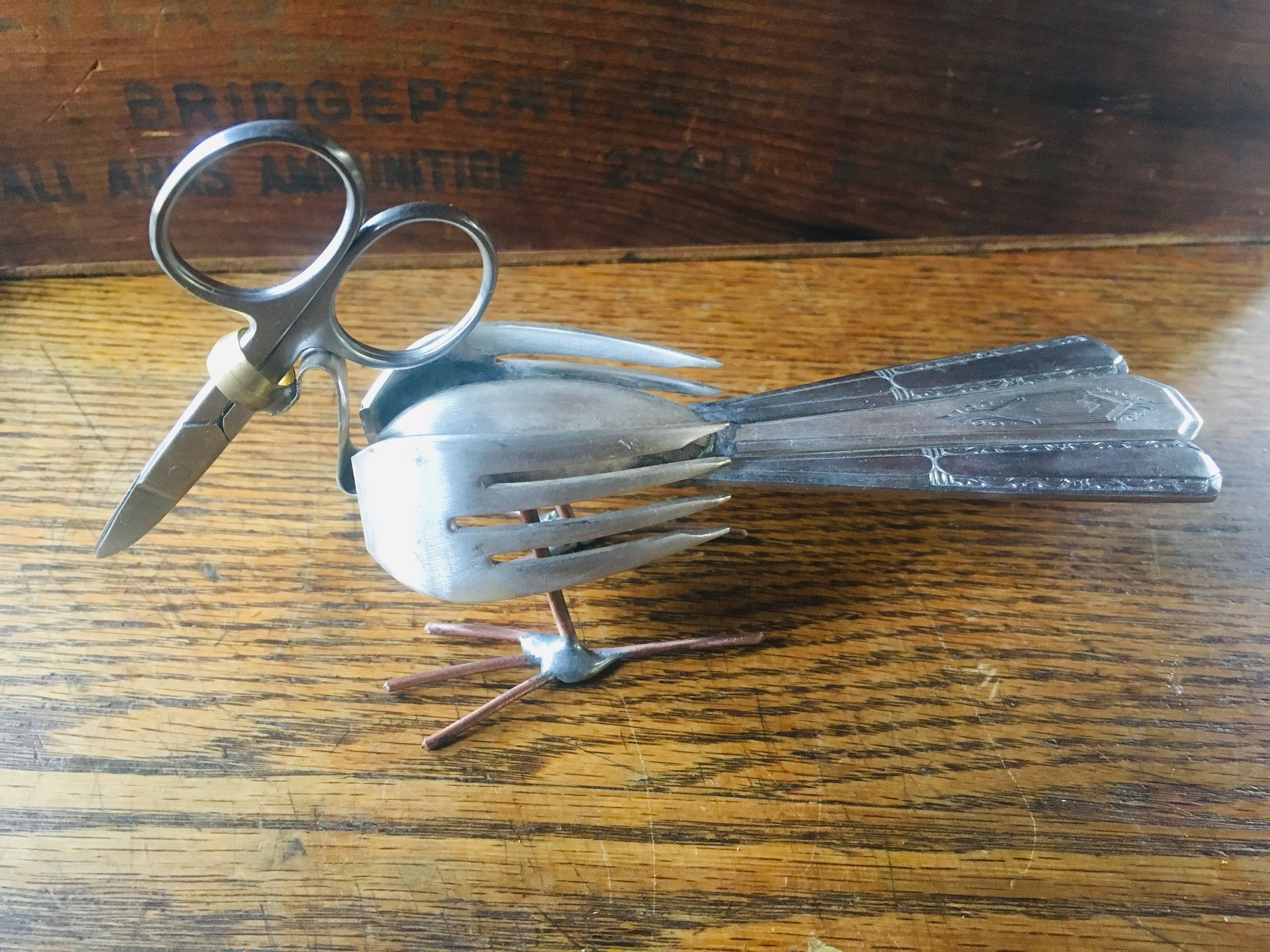 Spoon Bird With Scissors | Etsy