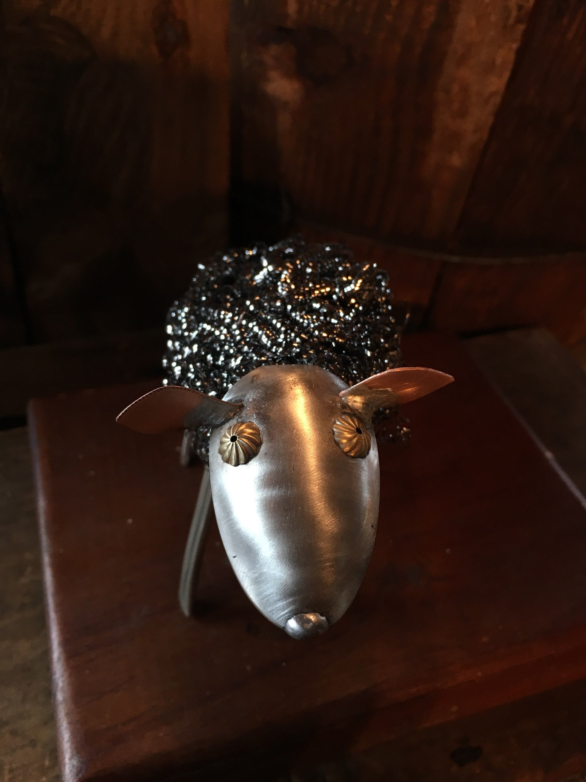 Sheep Silverware Sculpture Farm Art Silver-plate Brillo - Etsy
