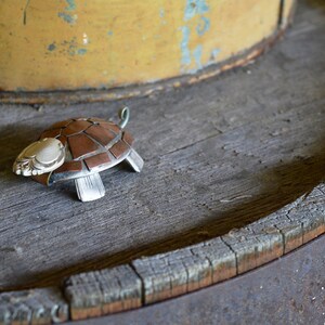 Spoon Turtle Small Sculpture Copper Vintage Metal Art Silverware Animal ...