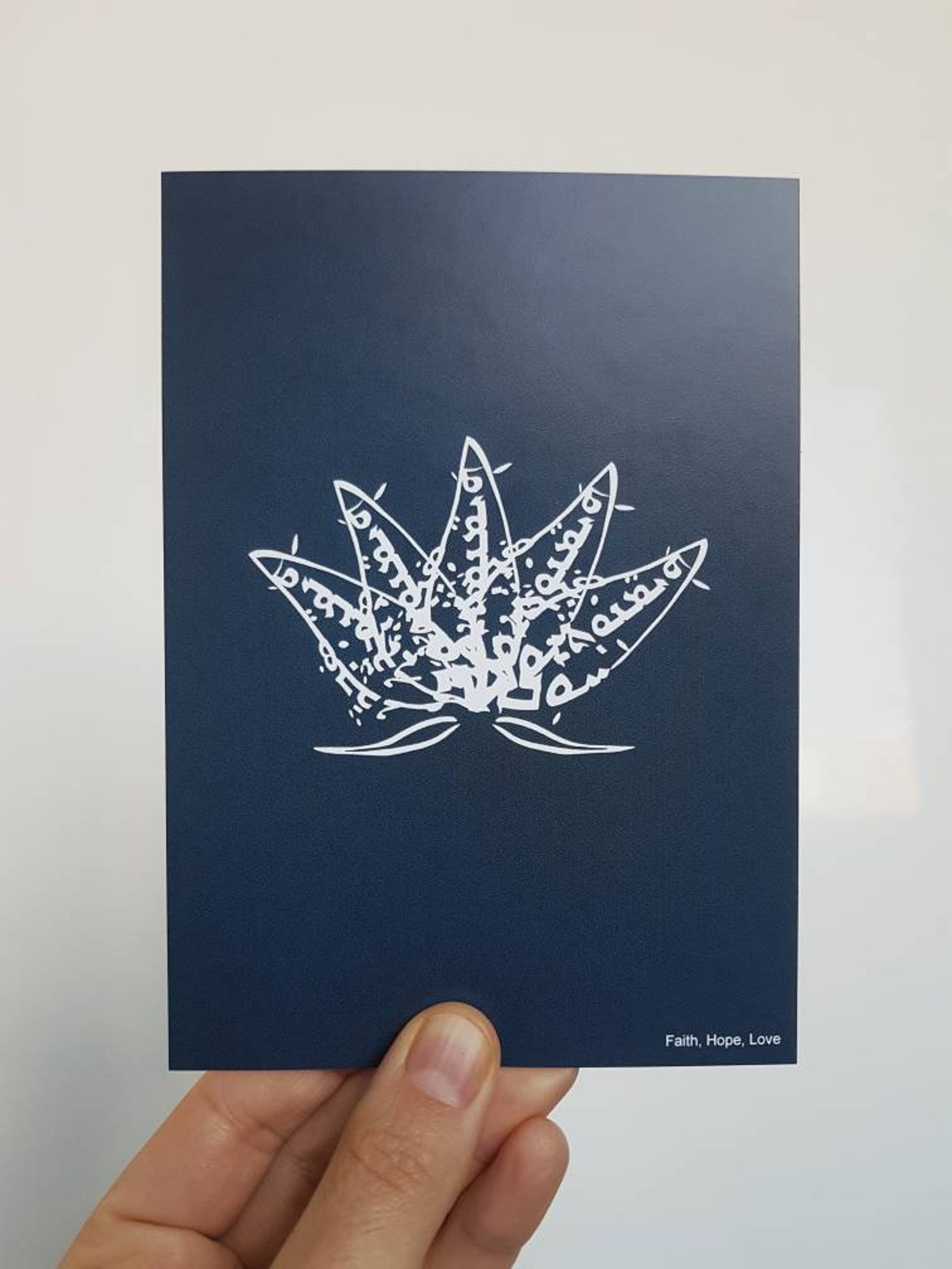 Faith, Hope, Love, Assyrian Lotus Flower Calligraphy - Etsy