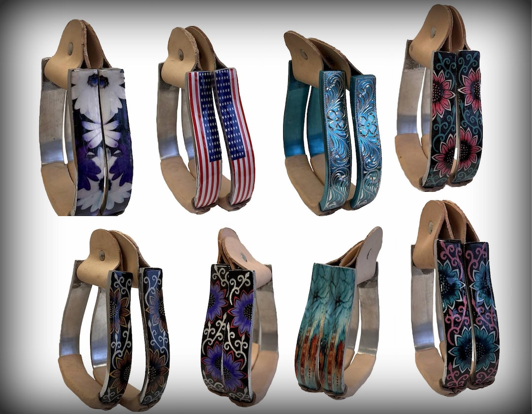 Replacement STIRRUPS NEW Floral Accents Western Saddle-mini/ Pony/ Kids ...