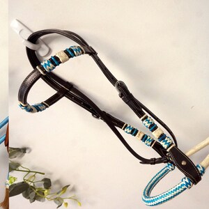 Headstall Bosal Mecate Reins Horse Full Size Headstall Bitless Bridle ...