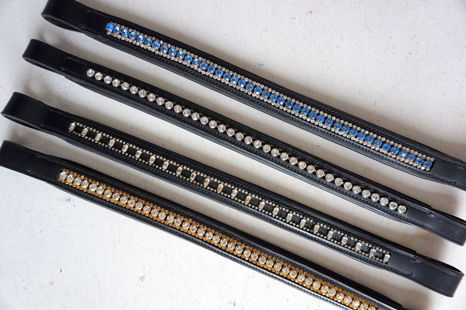 Show Brow Band Prem Black Leather Assorted Full & or Cob/pony - Etsy