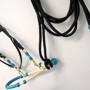 Headstall Bosal Mecate Reins Horse Full Size Headstall Bitless Bridle ...