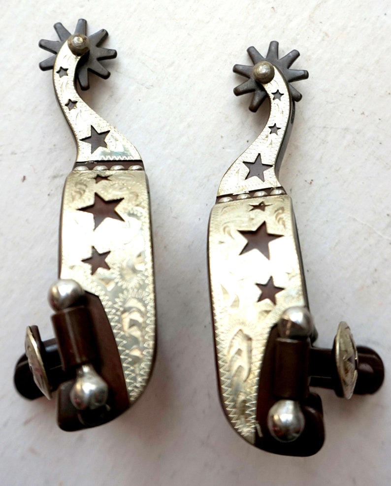 Kids Brown Steel With Star Cutouts Show Spurs With Spur - Etsy