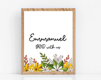Emmanuel God With Us Wall Art - Etsy