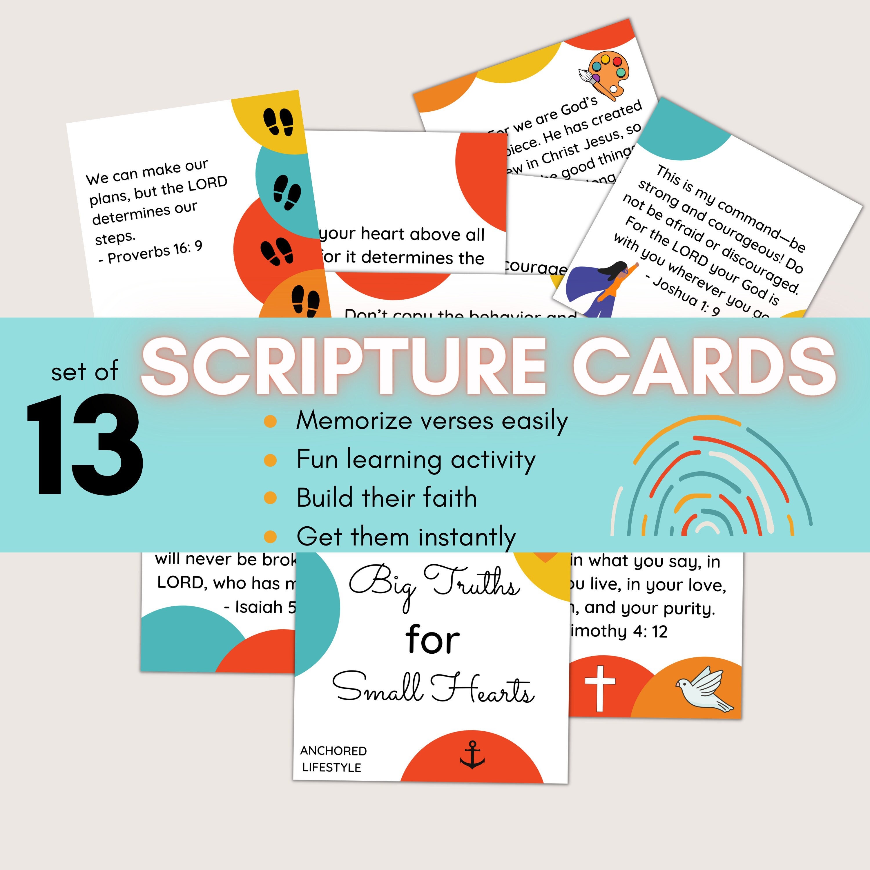 Kids Scripture Cards,printable Bible Verse Cards for Kids, Toddler ...