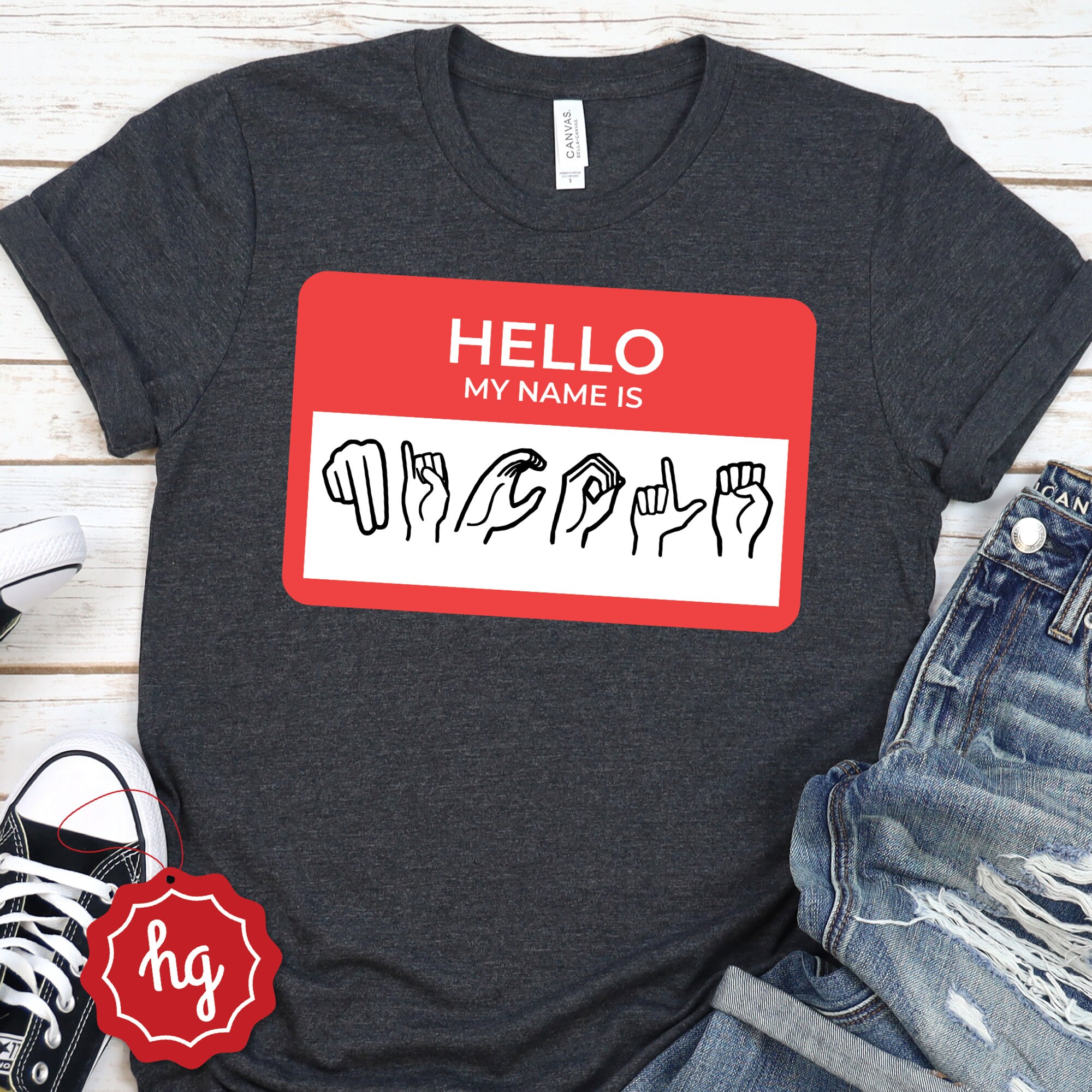 Unisex Custom ASL Shirt American Sign Language Shirt | Etsy