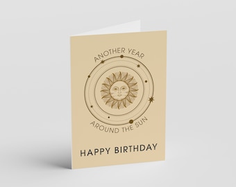 Another Year Around the Sun Happy Birthday Bohemian Style Greetings ...