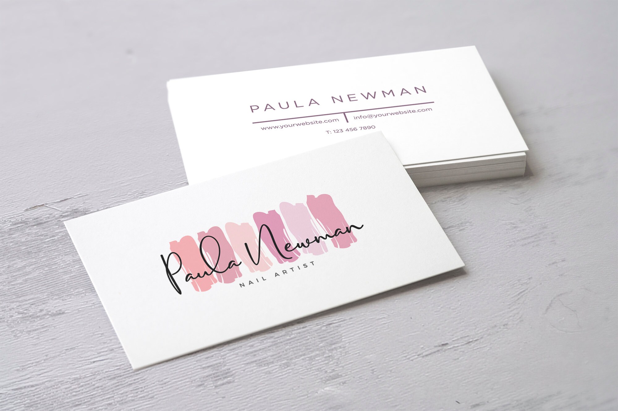 Personalised Logo and Business Card Design Nail Artist Logo Watermark ...