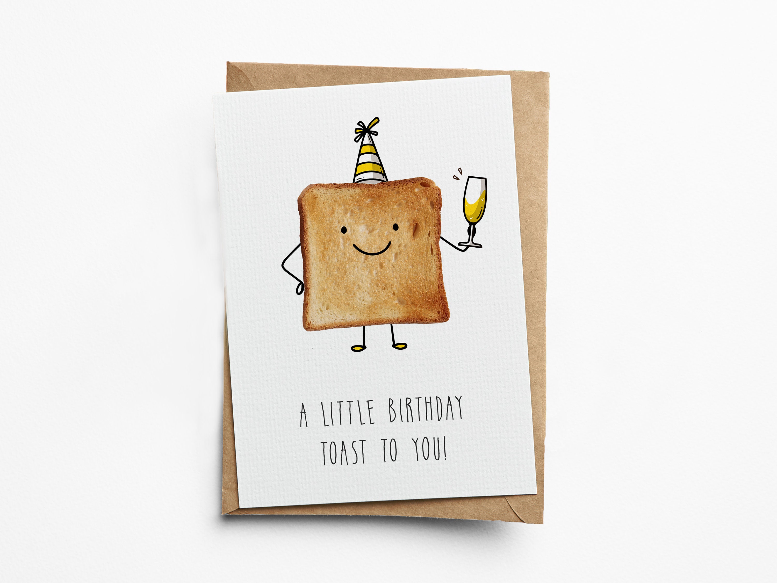 Birthday Toast Card - Funny Greeting Card- Happy Birthday Card - 5x7 ...