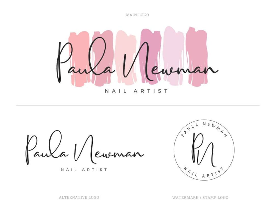 Personalised Logo and Business Card Design Nail Artist Logo Watermark ...