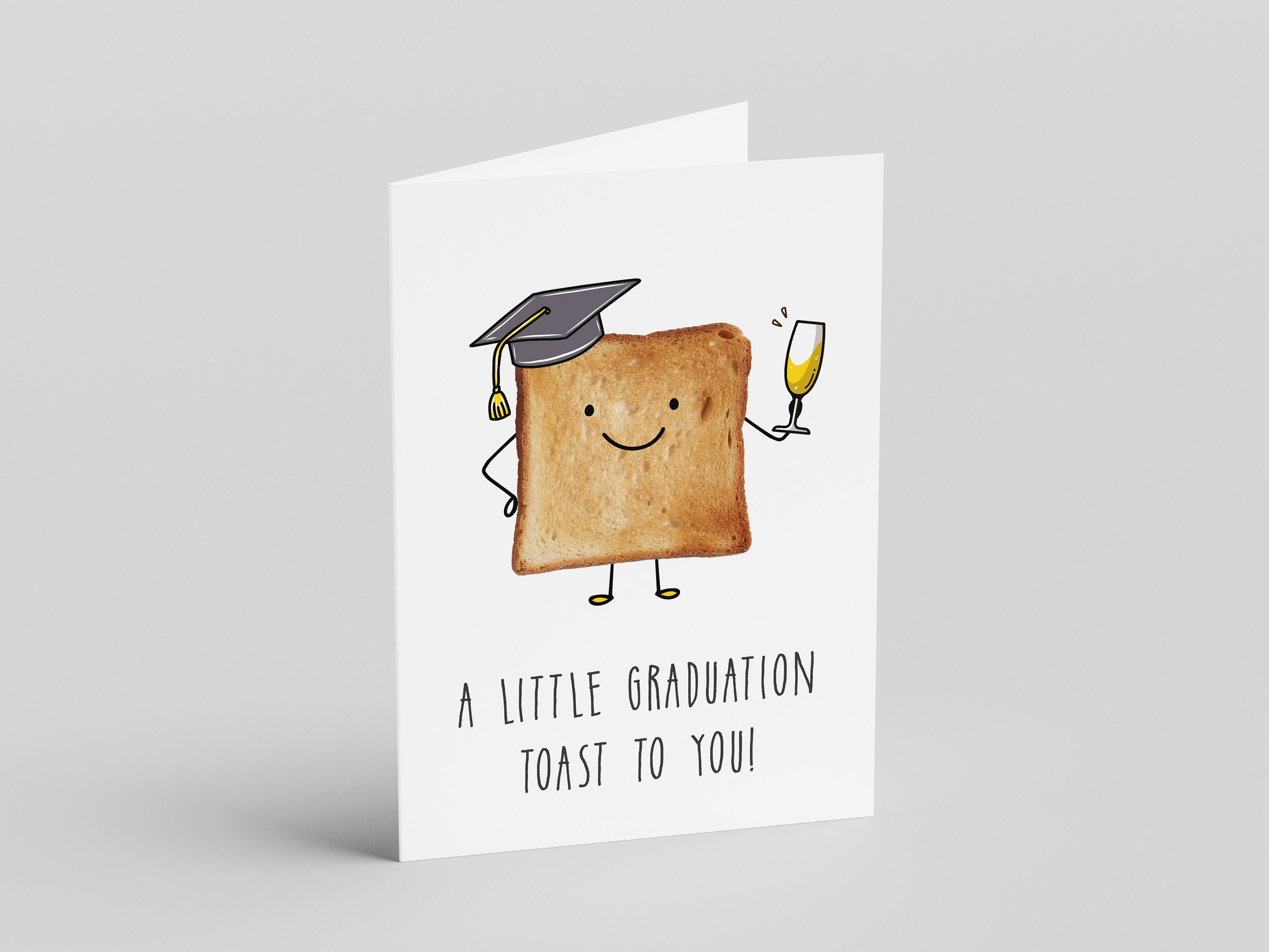 Graduation Toast Card - Funny Greeting Card- Congratulations Card - 5x7 ...