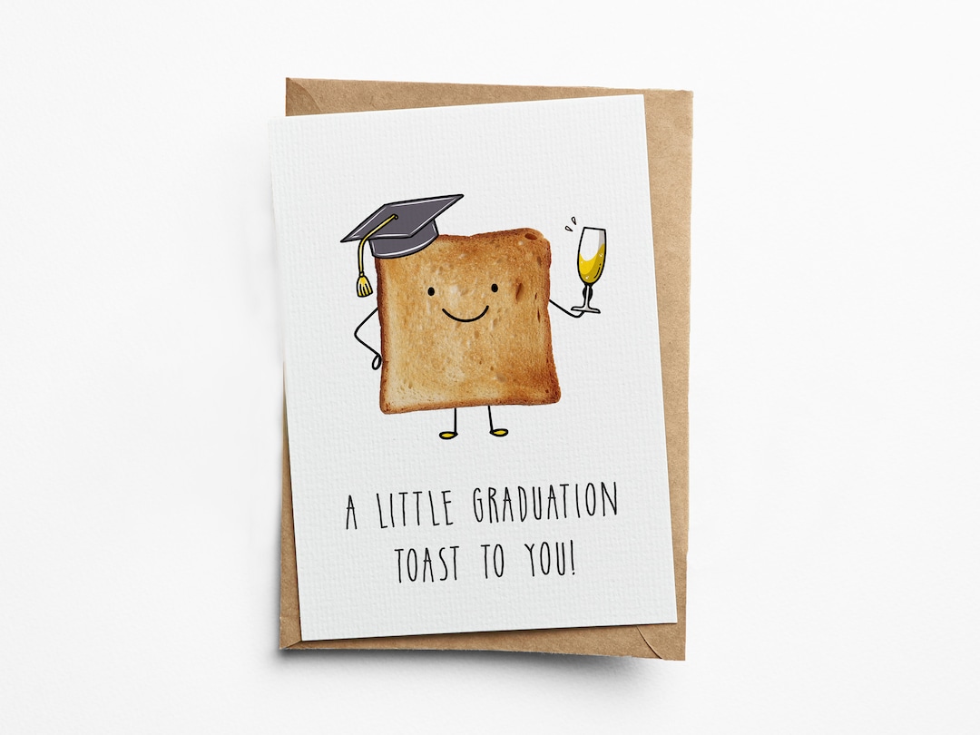 Graduation Toast Card - Funny Greeting Card- Congratulations Card - 5x7 ...