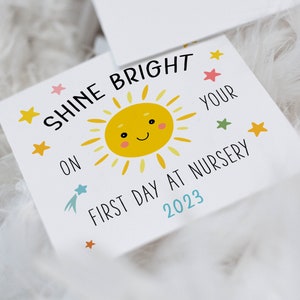 Shine Bright on Your First Day at School Card, Back to School Greeting ...