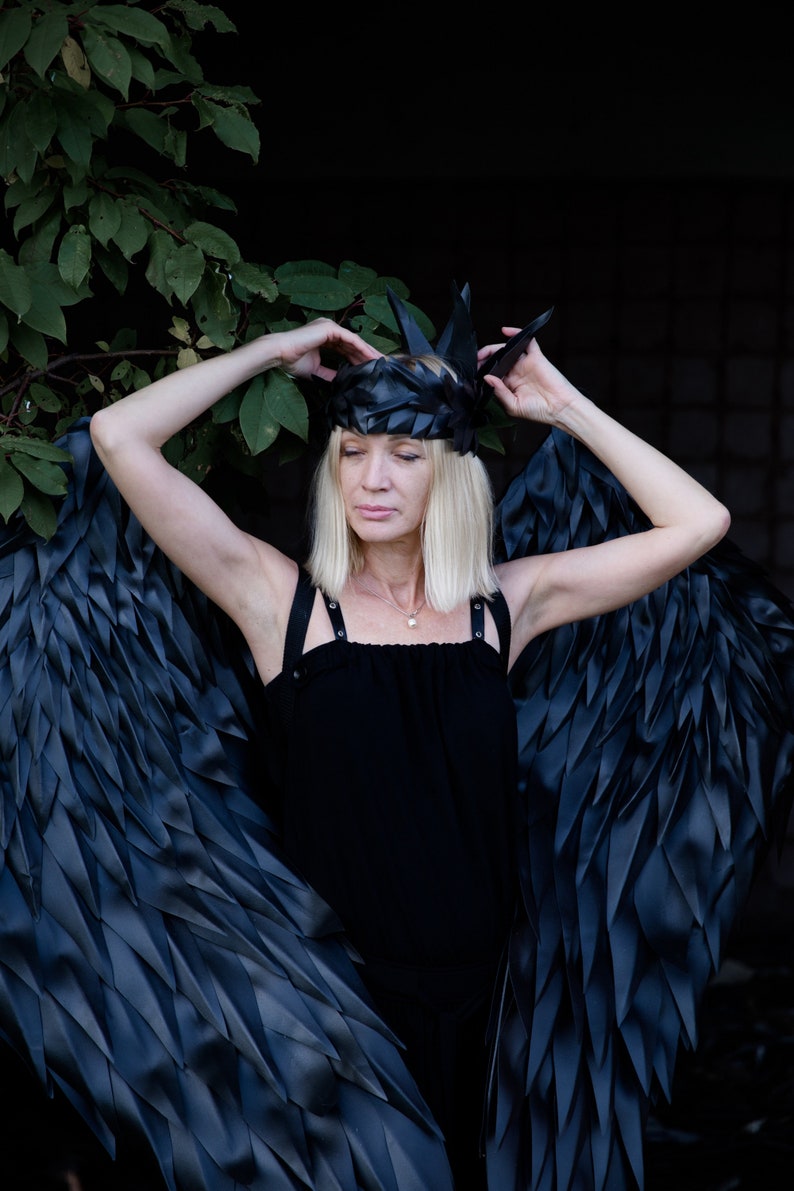 Wings Costume Adult Black Angel Wings Wings Etsy