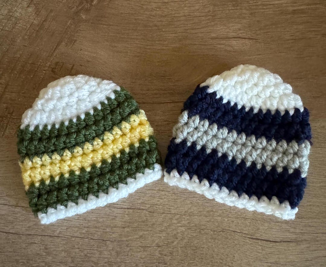 Micro Preemie Game Day Hats | Micro Preemie Packer Hat | Preemie Baby ...