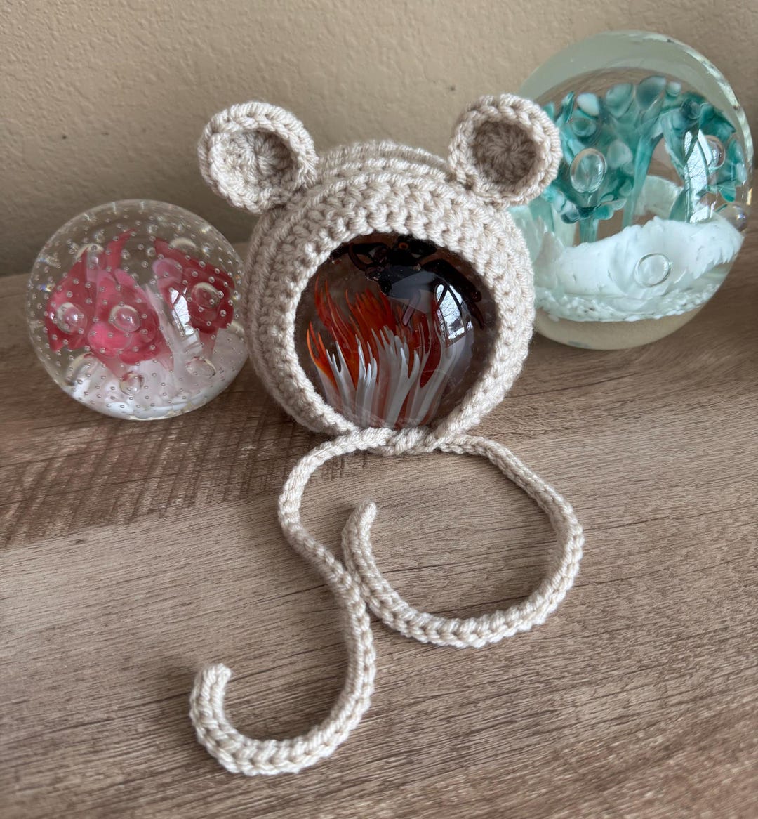 NEW! Baby Bear Ear Bonnet for a 5 Pound Baby | Nicu Hospital Hat ...