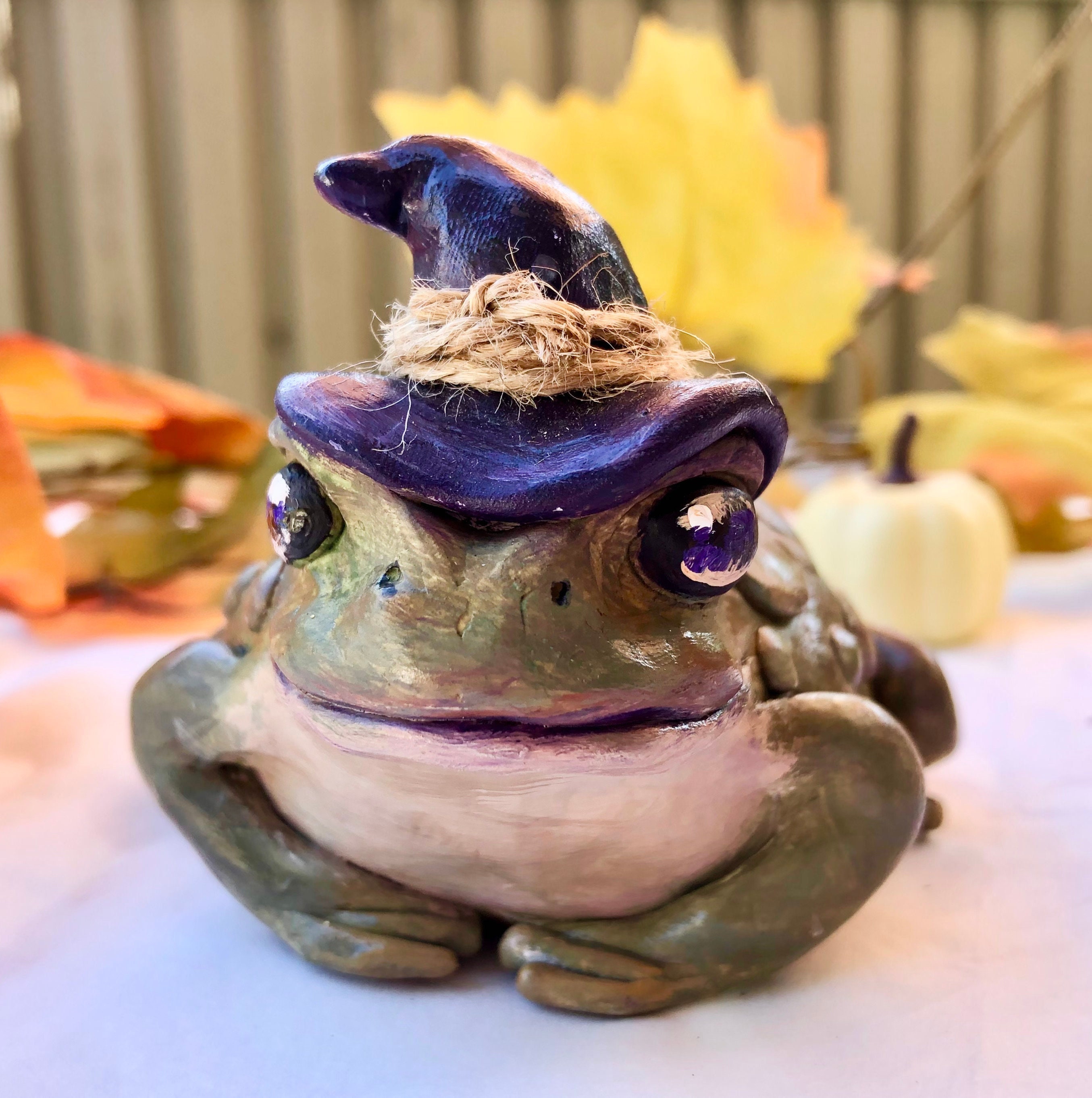 Handmade Hand-painted Polymer Clay Halloween Fall Spring Witch - Etsy