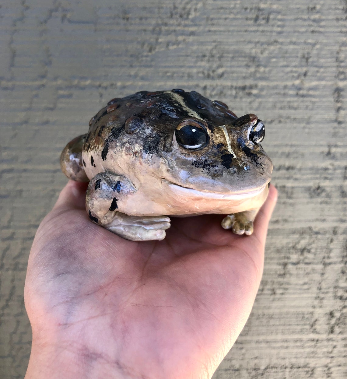Handmade Small Western Realistic Fat Toad Figurine Gift | Etsy
