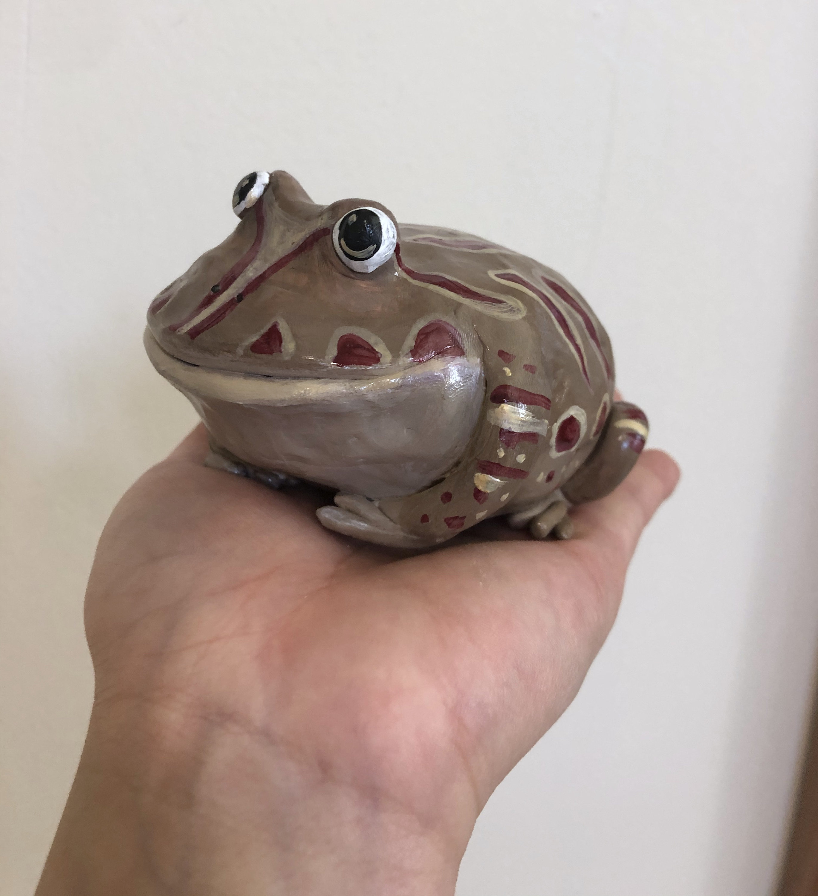 Handmade Polymer Clay Thick Green Pink Yellow Pet Pacman Frog | Etsy